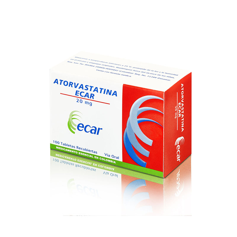 Atorvastatina 20 Mg 100 Tabletas Ec – Droguería Refugio Covelli