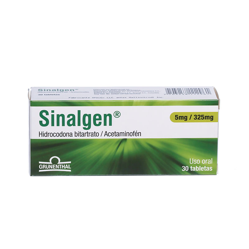 Sinalgen 5/325 Mg 30 Tabletas (A)(3%+)(Pae) – Droguería Refugio Covelli